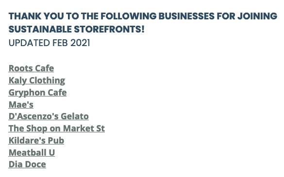 Sustainable Storefronts in West Chester – West Chester Green Team